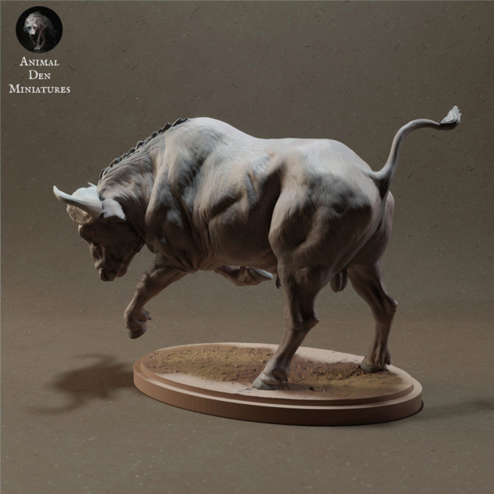 Cape Buffalo Charging - UNPAINTED - Animal Den Miniatures - Etsy