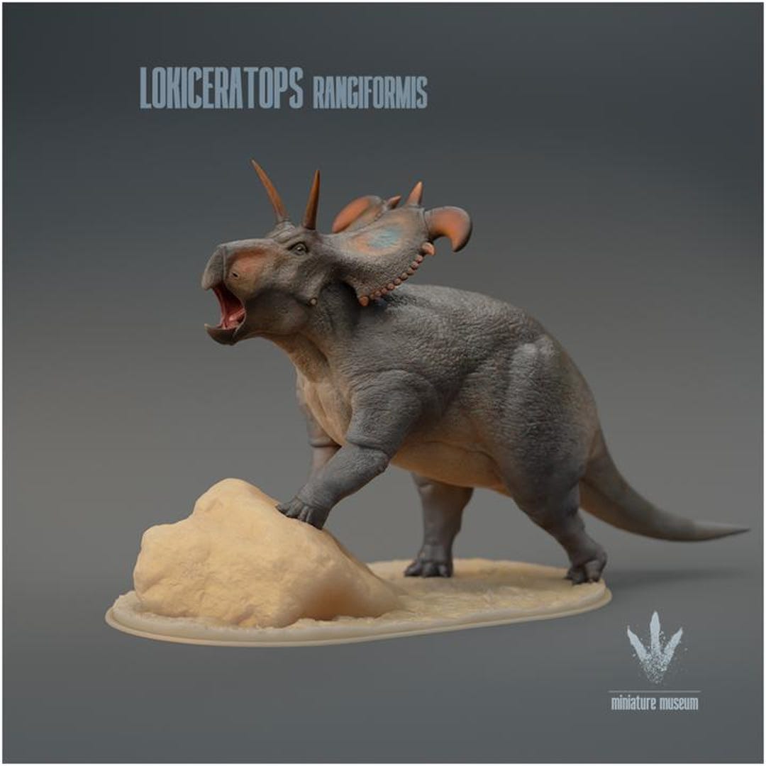 Lokiceratops Rangiformis : Vocalizing - UNPAINTED - Miniature Museum - Etsy