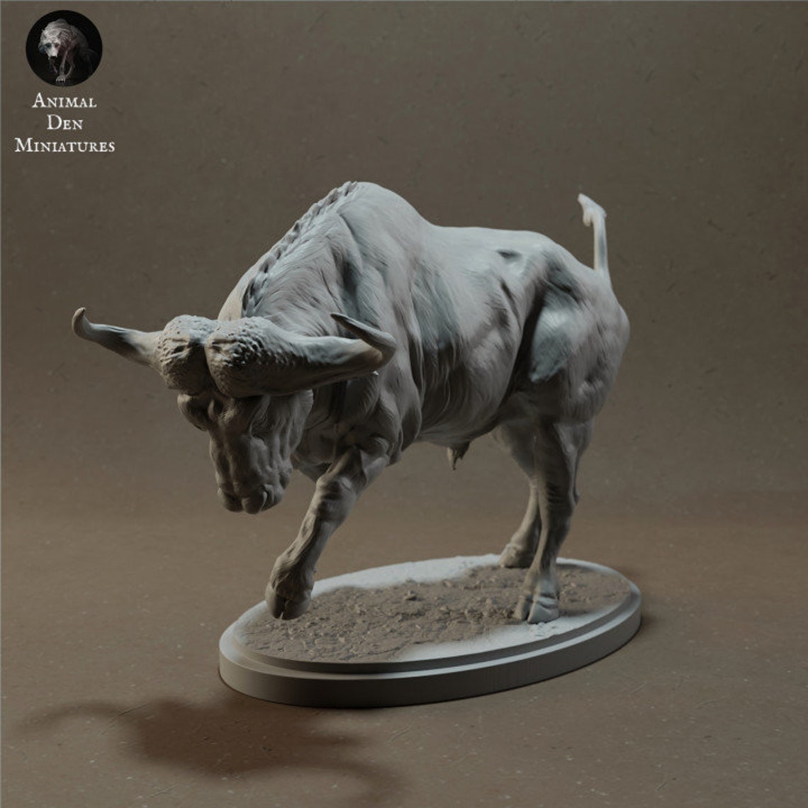 Cape Buffalo Charging - UNPAINTED - Animal Den Miniatures - Etsy