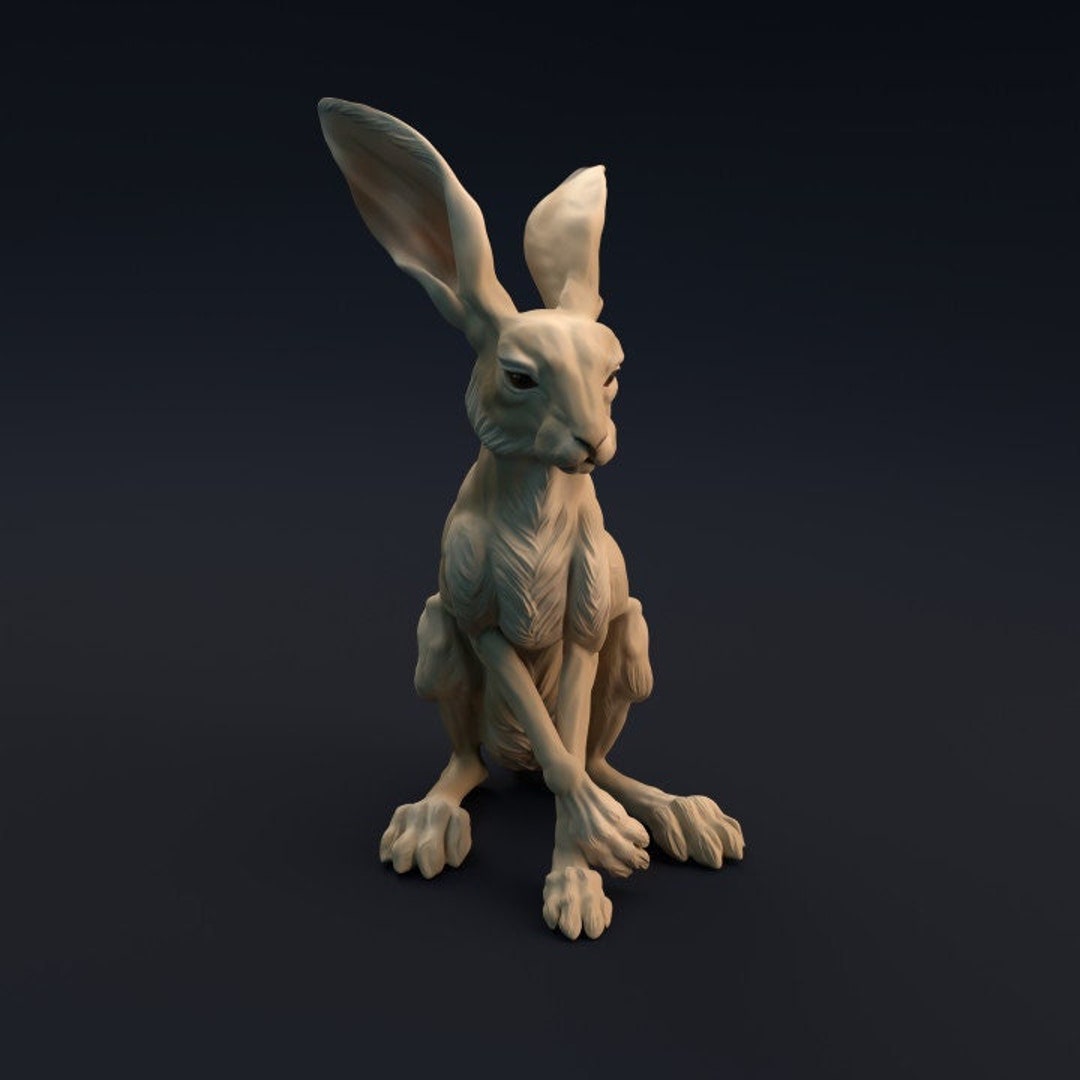 Rabbit - UNPAINTED - Animal Den Miniatures - Etsy
