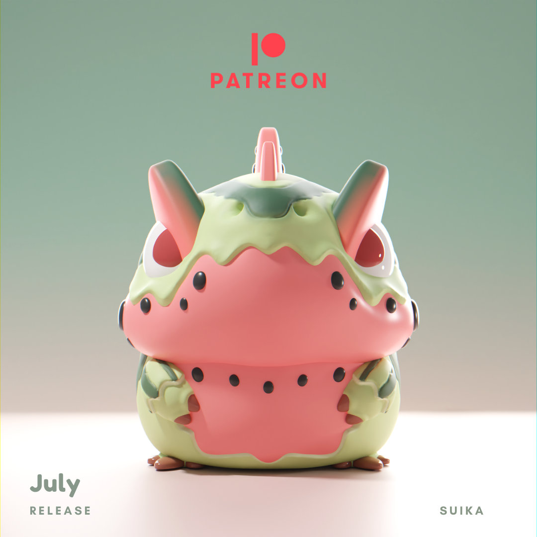 Suika - UNPAINTED - Grumpii Art Toy - Etsy