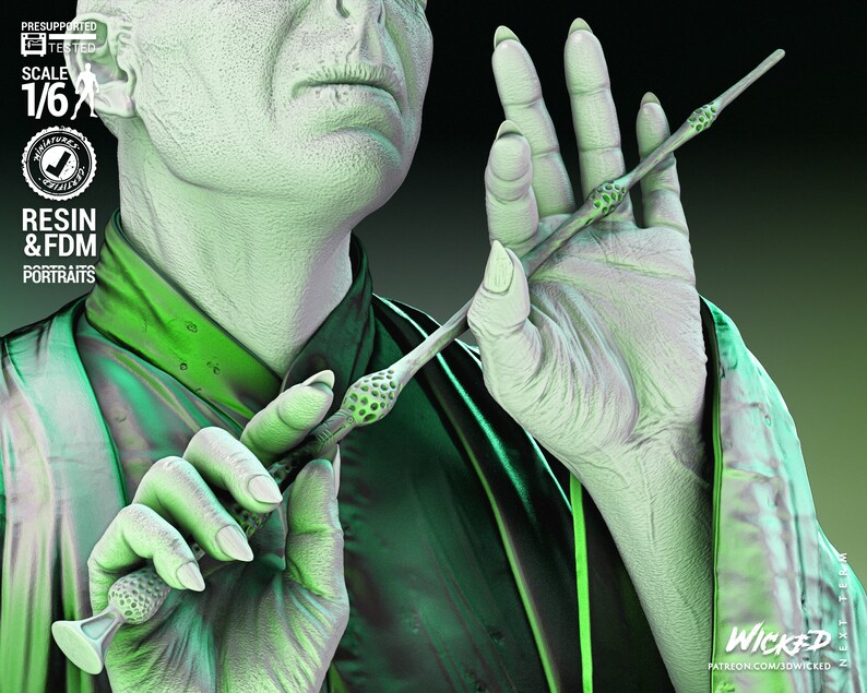 Voldemort Sculpture - UNPAINTED FAN ART - Wicked 3D Models - Etsy
