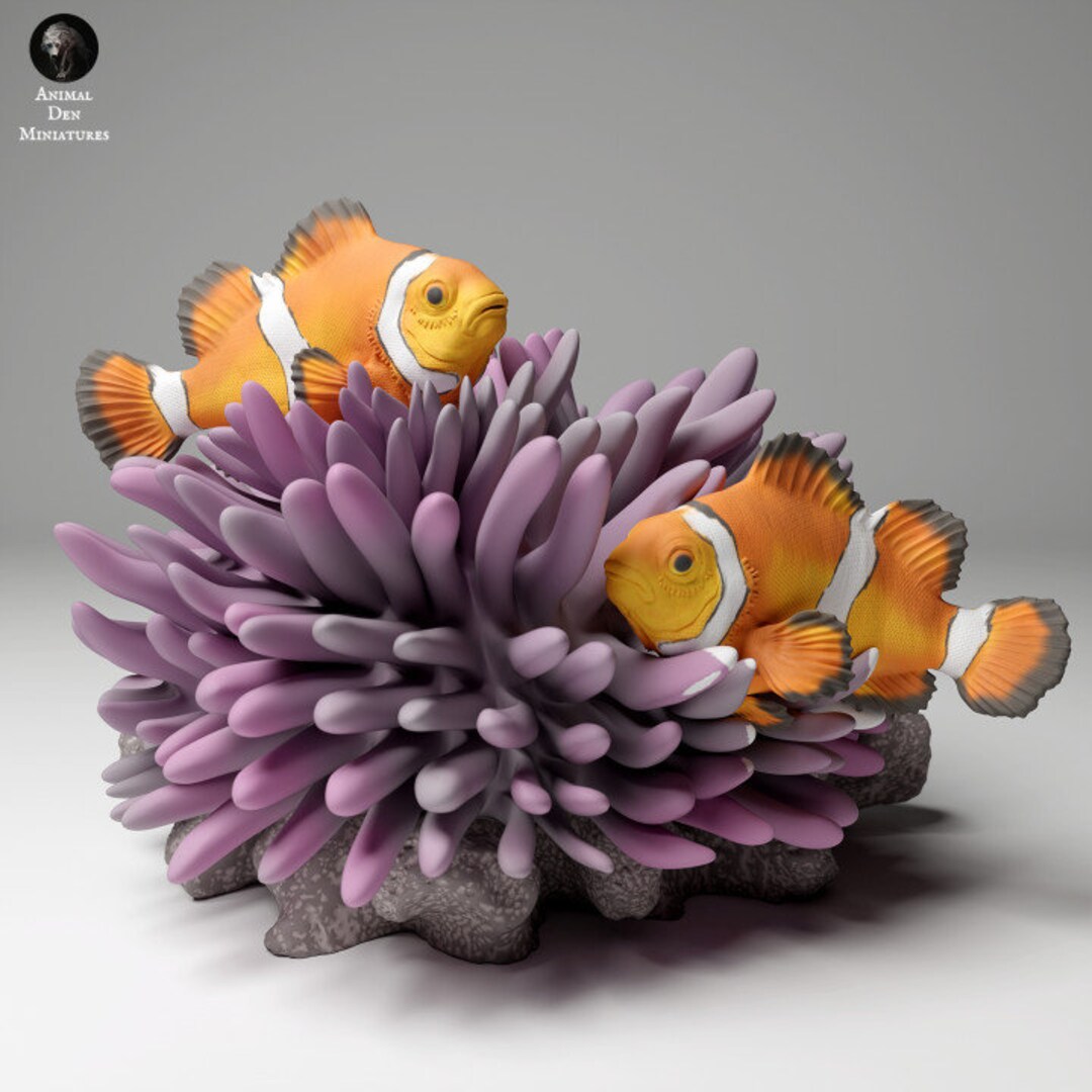 Common Clownfish - UNPAINTED - Animal Den Miniatures - Etsy