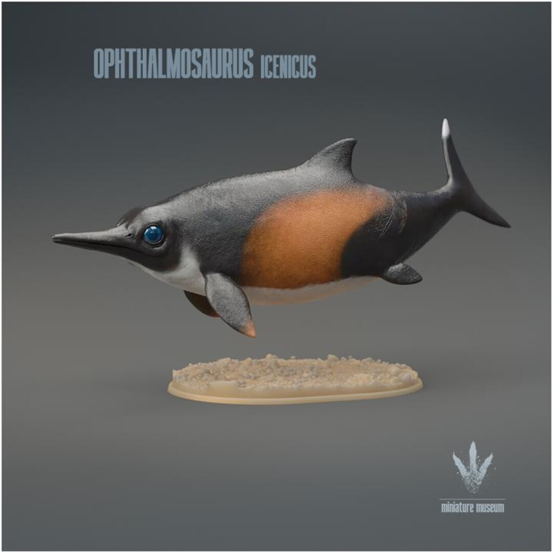 Ophthalmosaurus Icenicus : the Eye Lizard - UNPAINTED 3D Resin Figure ...