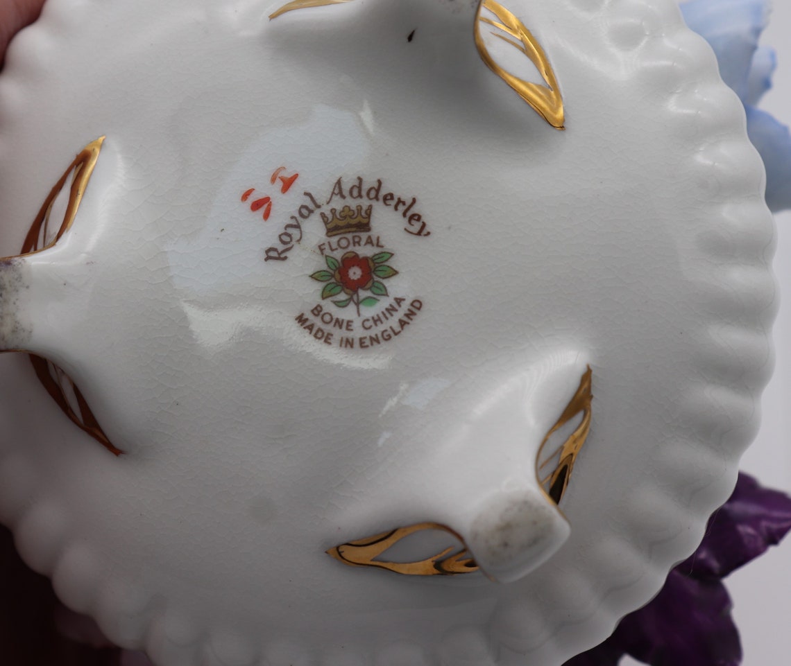 English Royal Adderley Hand-painted Bone China Floral Bouquet - Etsy