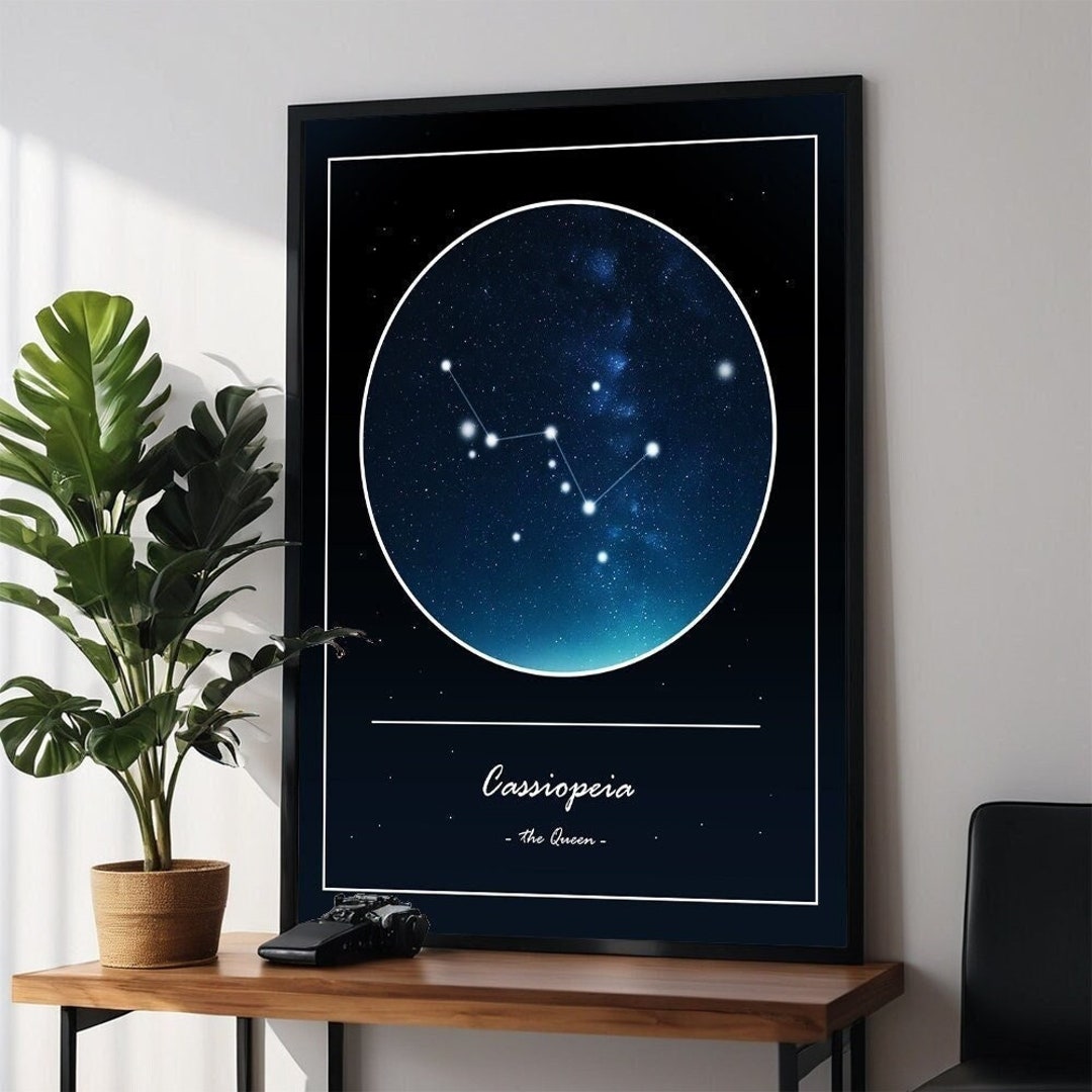 Cassiopeia the Queen Digital Download Constellation Printable Wall Art ...