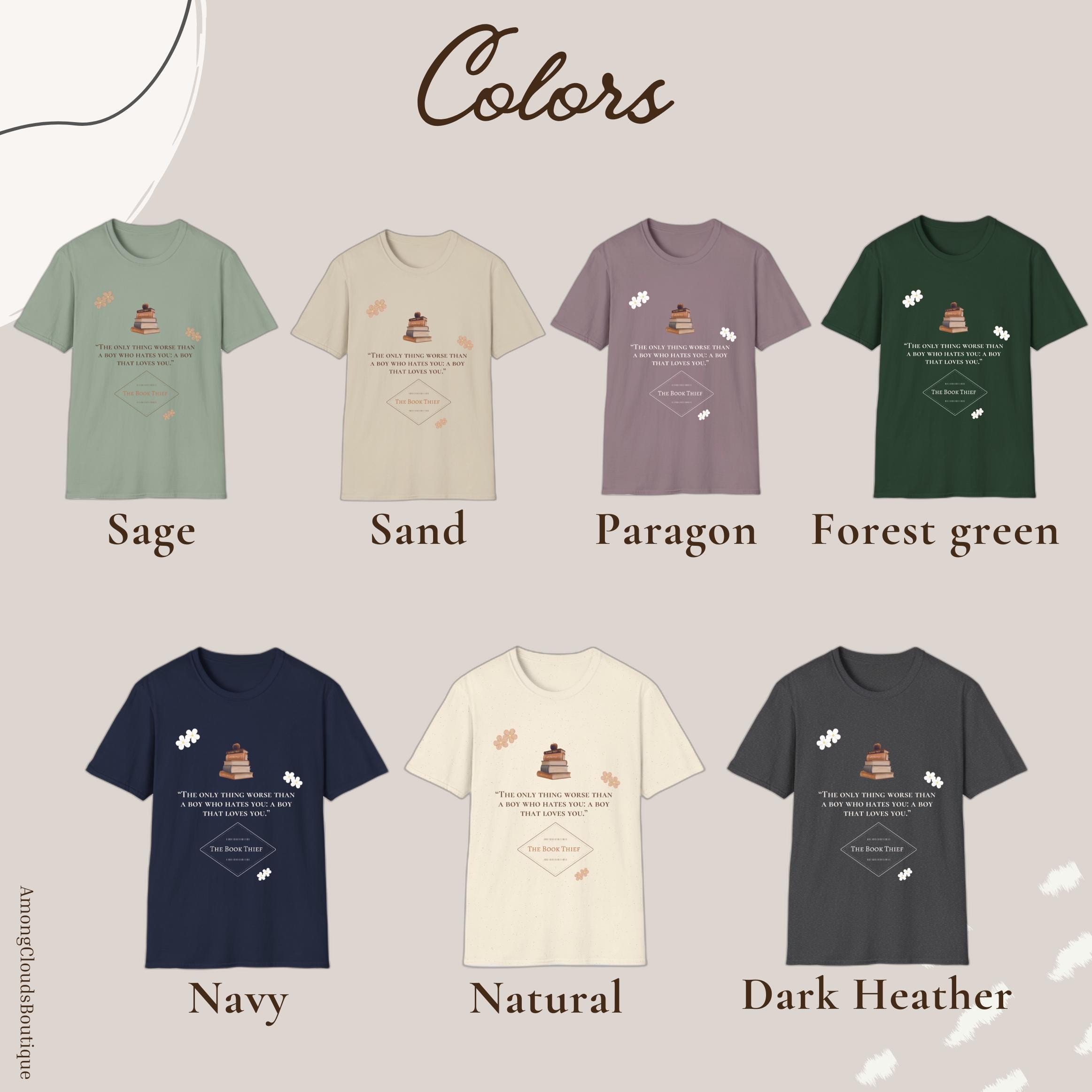 The Book Thief Shirt, Bookish Shirt Bookish Gift, Book Lover Shirt ...