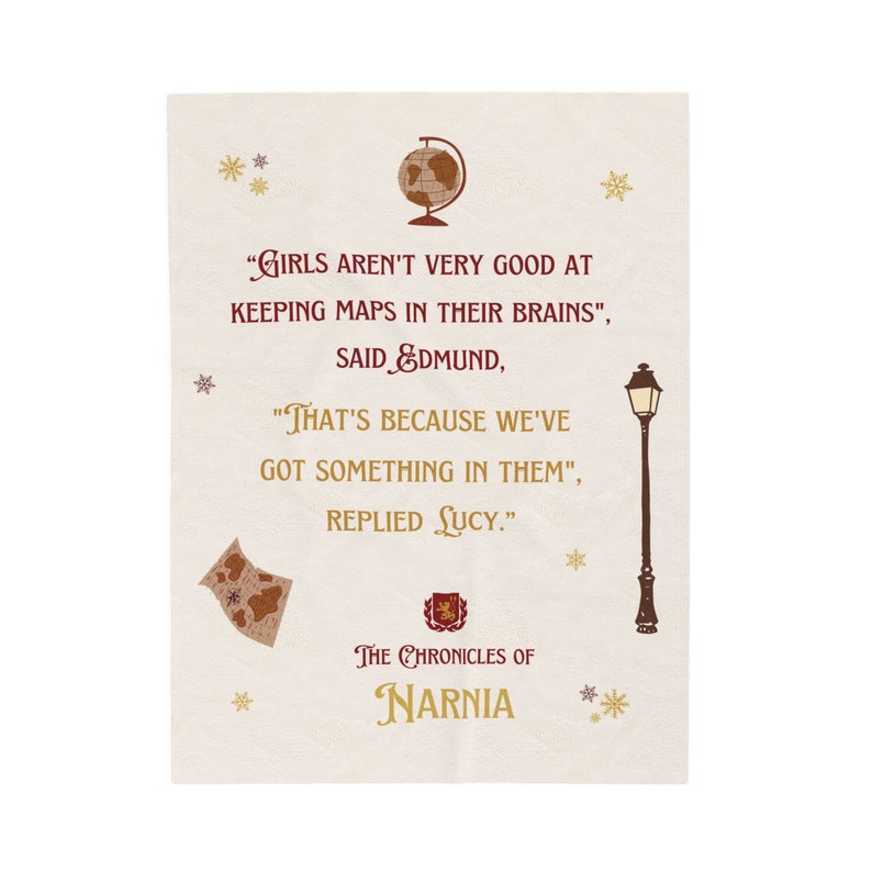 Narnia Blanket, Lucy and Edmund, Chronicles of Narnia Blanket, Bookworm ...