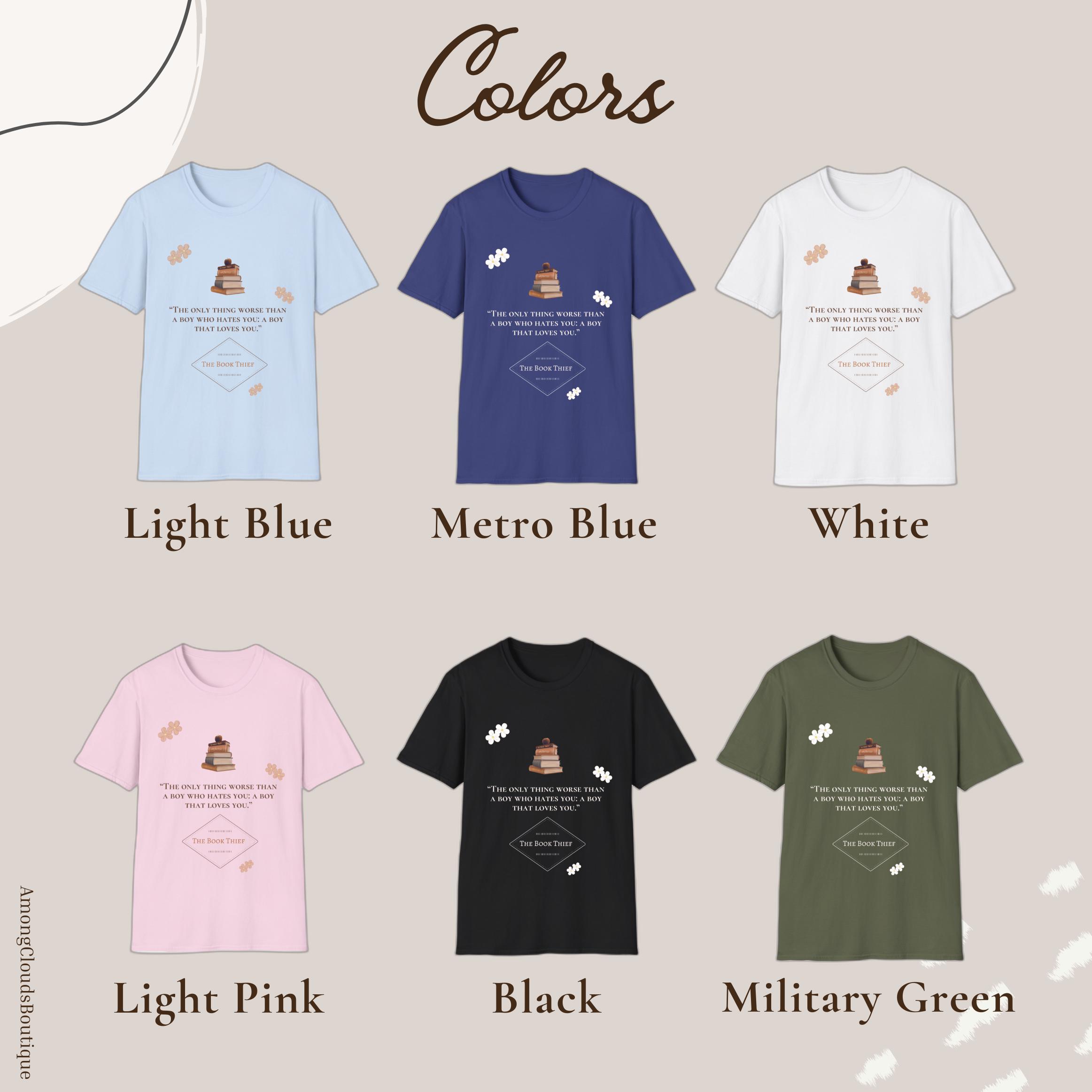 The Book Thief Shirt, Bookish Shirt Bookish Gift, Book Lover Shirt ...