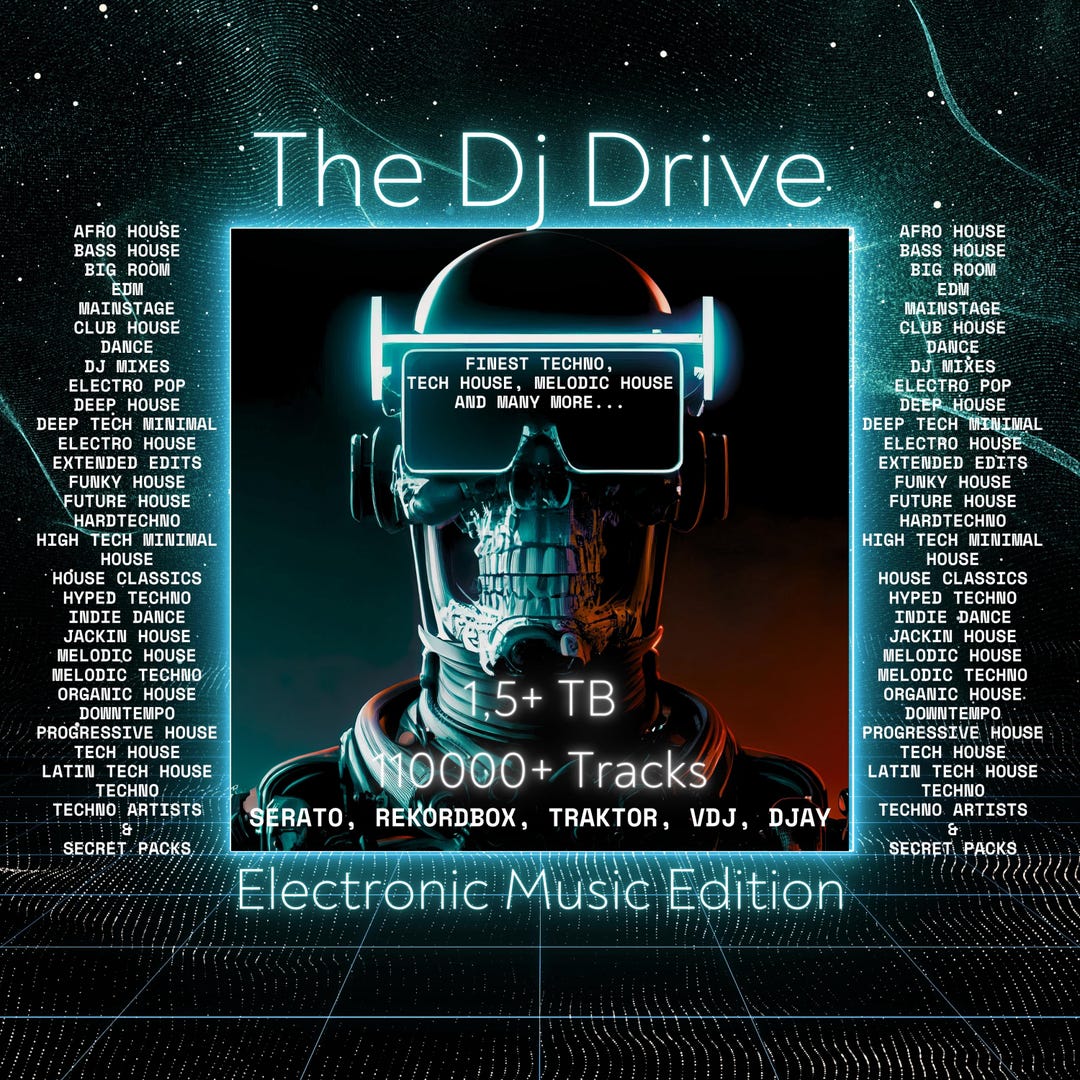 The DJ Drive 1.5 TB Electronical Genres 110000 Tracks Techno, Tech ...
