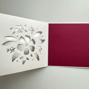 NEW SVG Digital Template: “flower Bouquet Card”, DIY Greeting Card ...