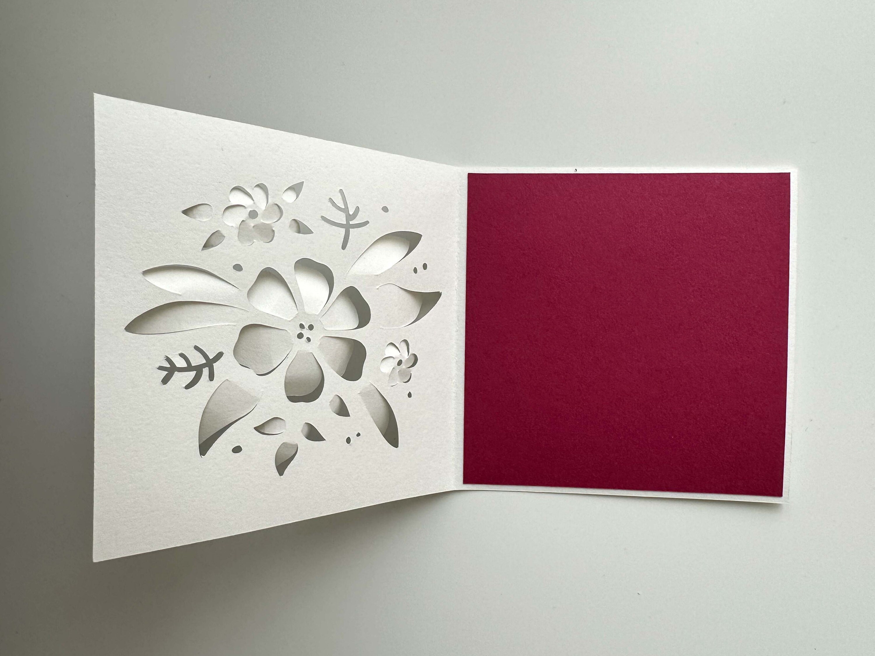 NEW SVG Digital Template: “flower Bouquet Card”, DIY Greeting Card ...