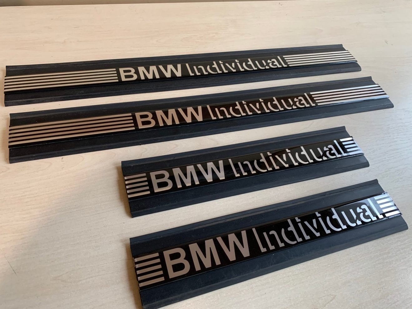 Auto Door Sill Plate Protectors BMW E34 Thresholds. Front/rear Door ...