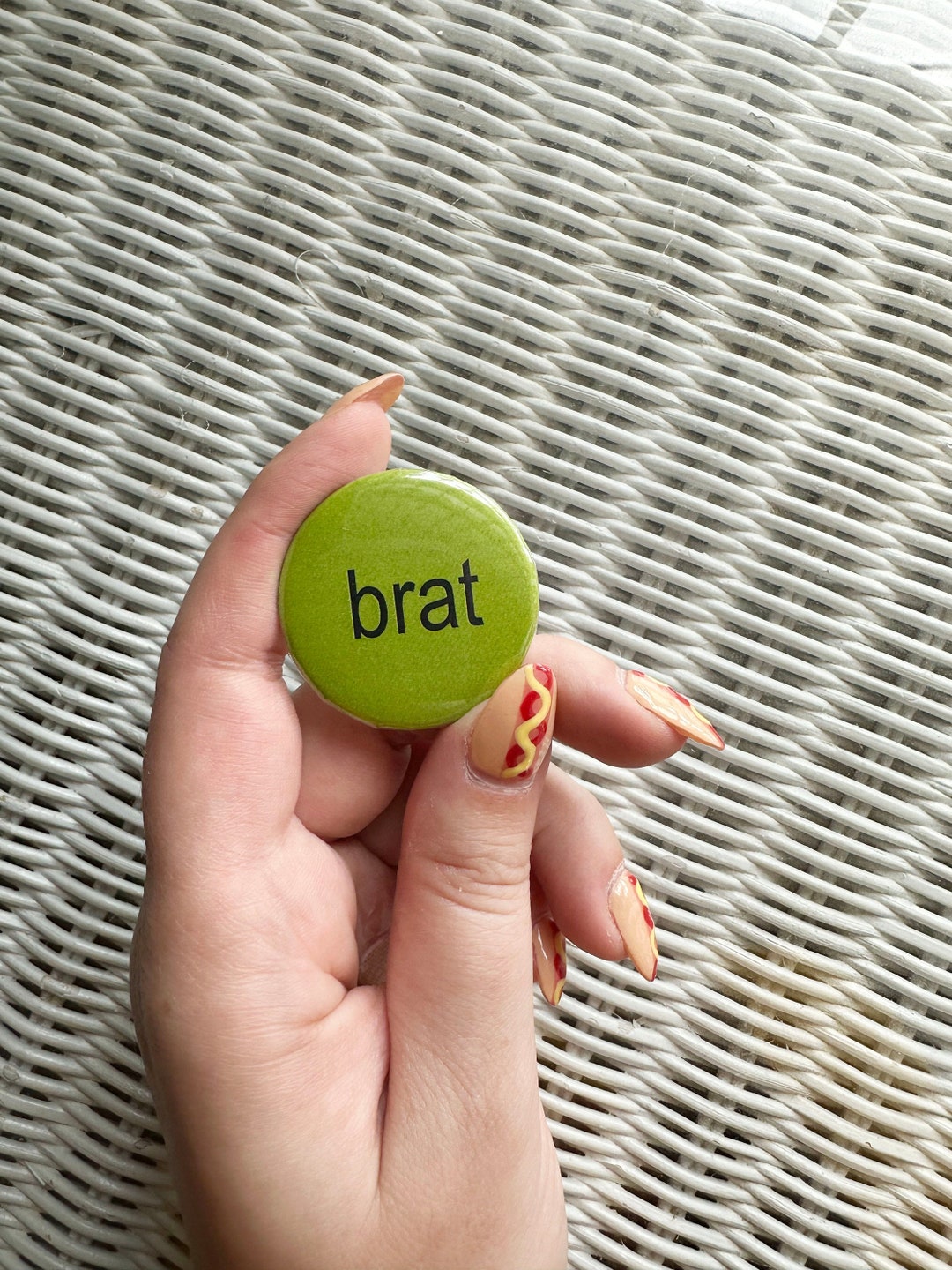 Charli Xcx Brat Button Pin - Etsy