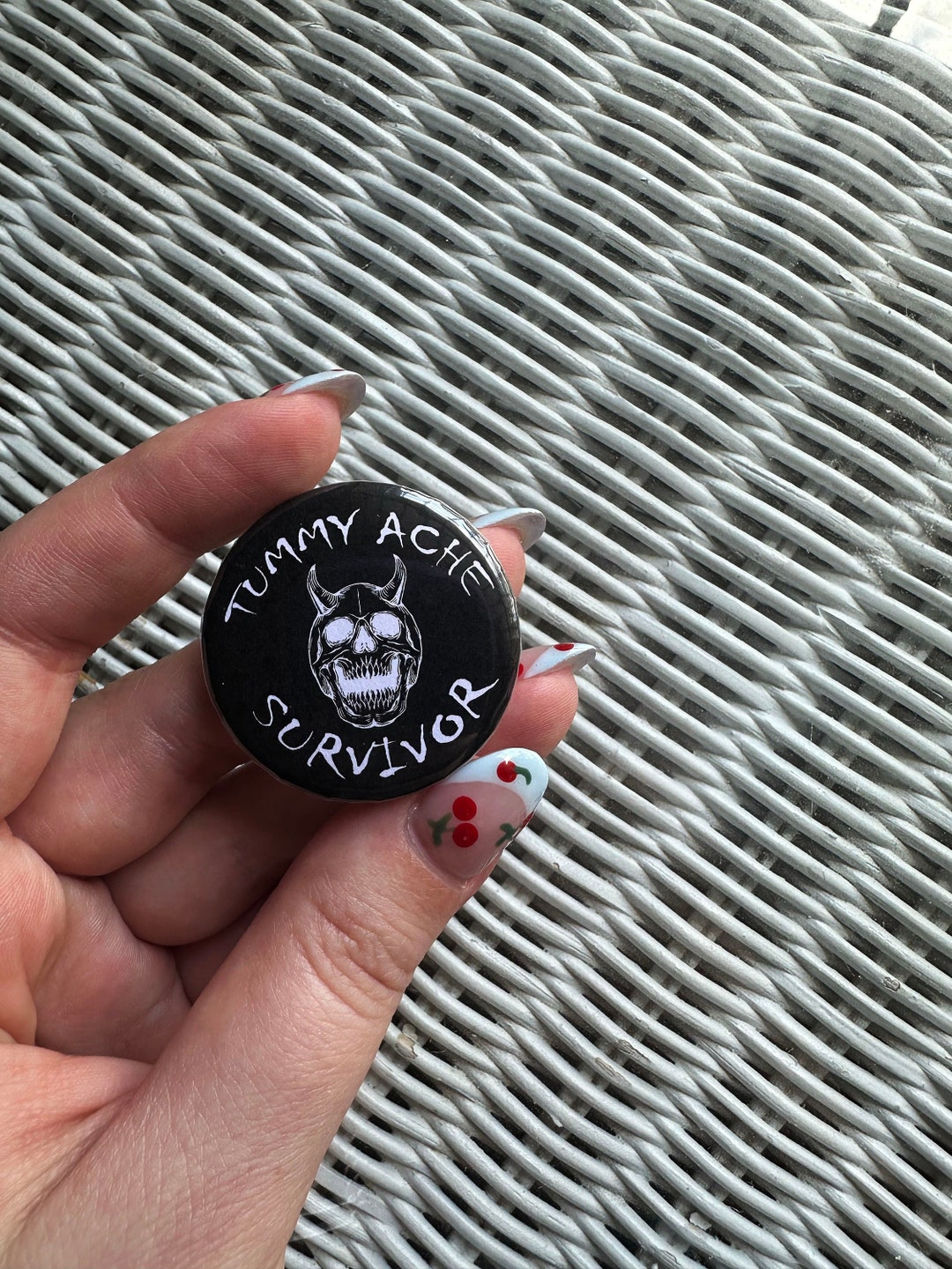 Tummy Ache Survivor Button Pin - Etsy