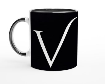 Letter V is for Vino Retro Enamel Mug Cup - Etsy