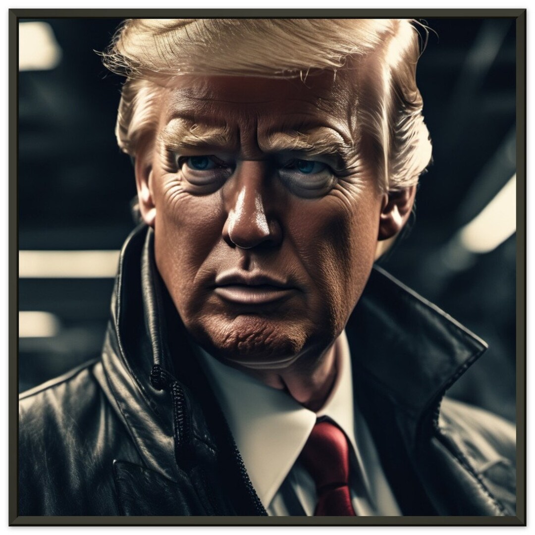 Trump Art Canvas Artistic Poster Cool Trump Close Look 7 Trump Likeness ...