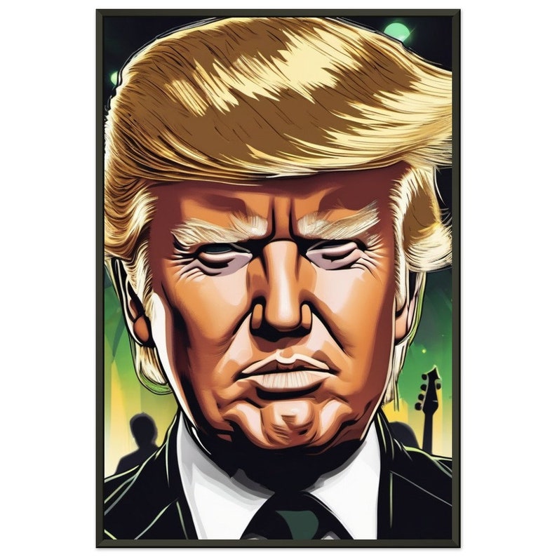 Trump Art Canvas Poster Trump Hair Trump Likness Painting Image - Etsy