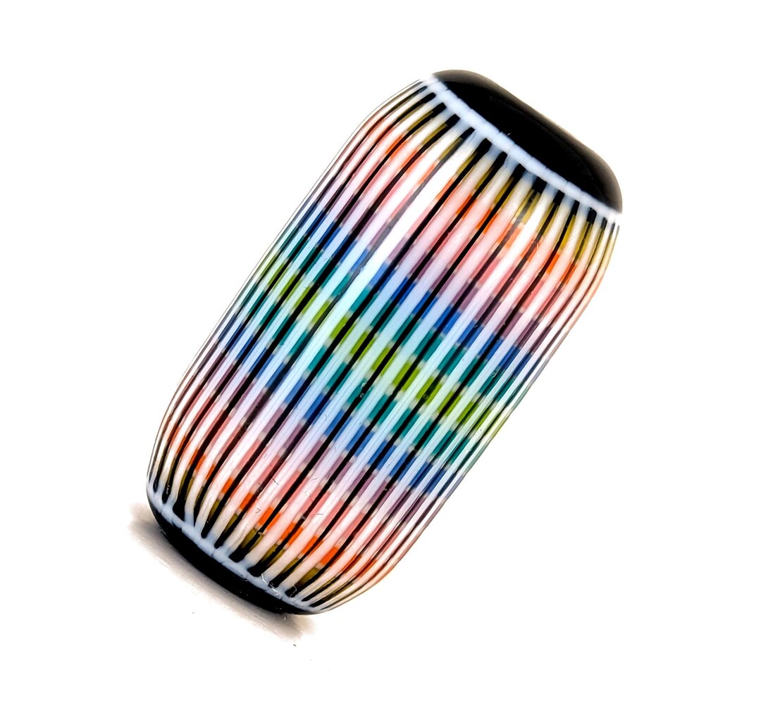 Rainbow Interference Pattern Bead : Contemporary Pattern in Glass ...