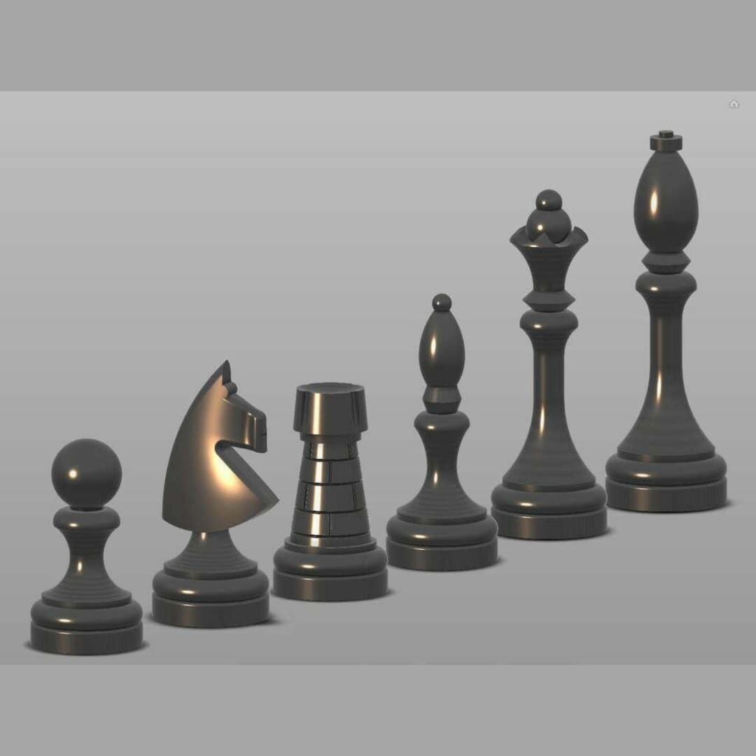 3d Chess Set Print Files for 3d Printing, 3d Printer Machine Files, 3d ...
