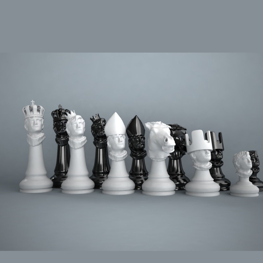 3d Chess Set Print Files for 3d Printing, 3d Printer Machine Files, 3d ...