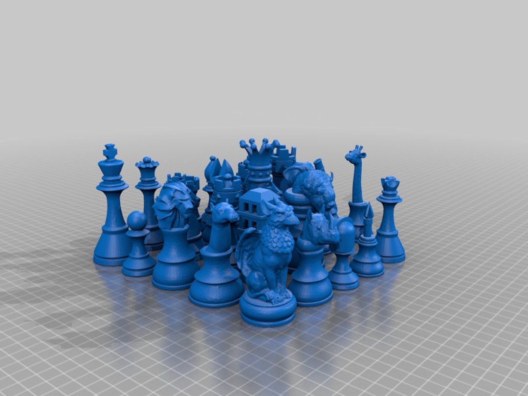 Stl Files for 3d Printing, Chess Set Drawing, 3d Print Stl, 3d Printer ...