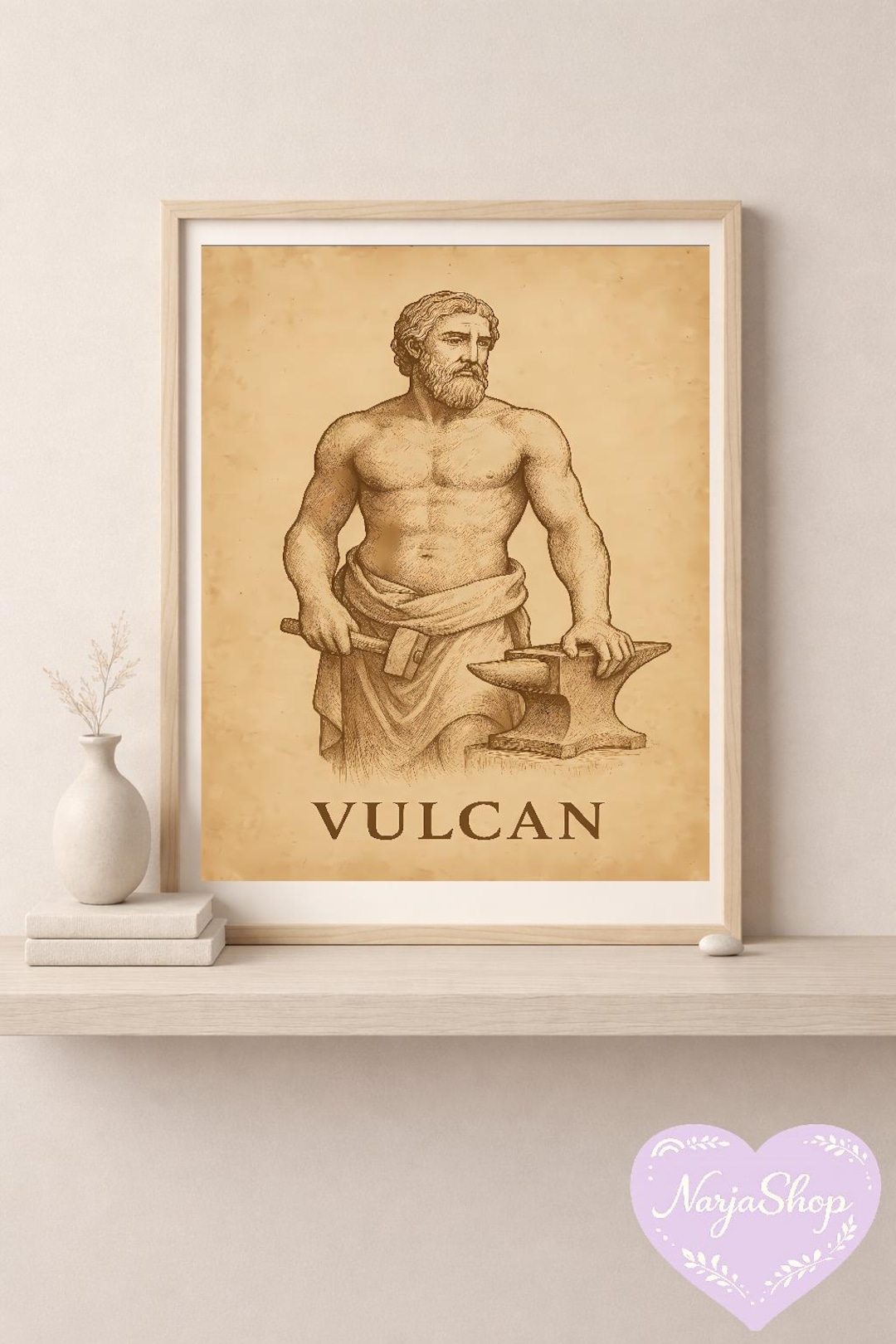 VULCAN – God of Fire & Forge | Vintage Mythology Wall Art Printable - Etsy