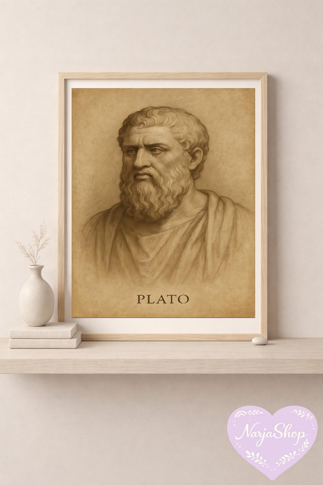 PLATO – Ancient Greek Philosopher | Vintage Philosophy Wall Art ...