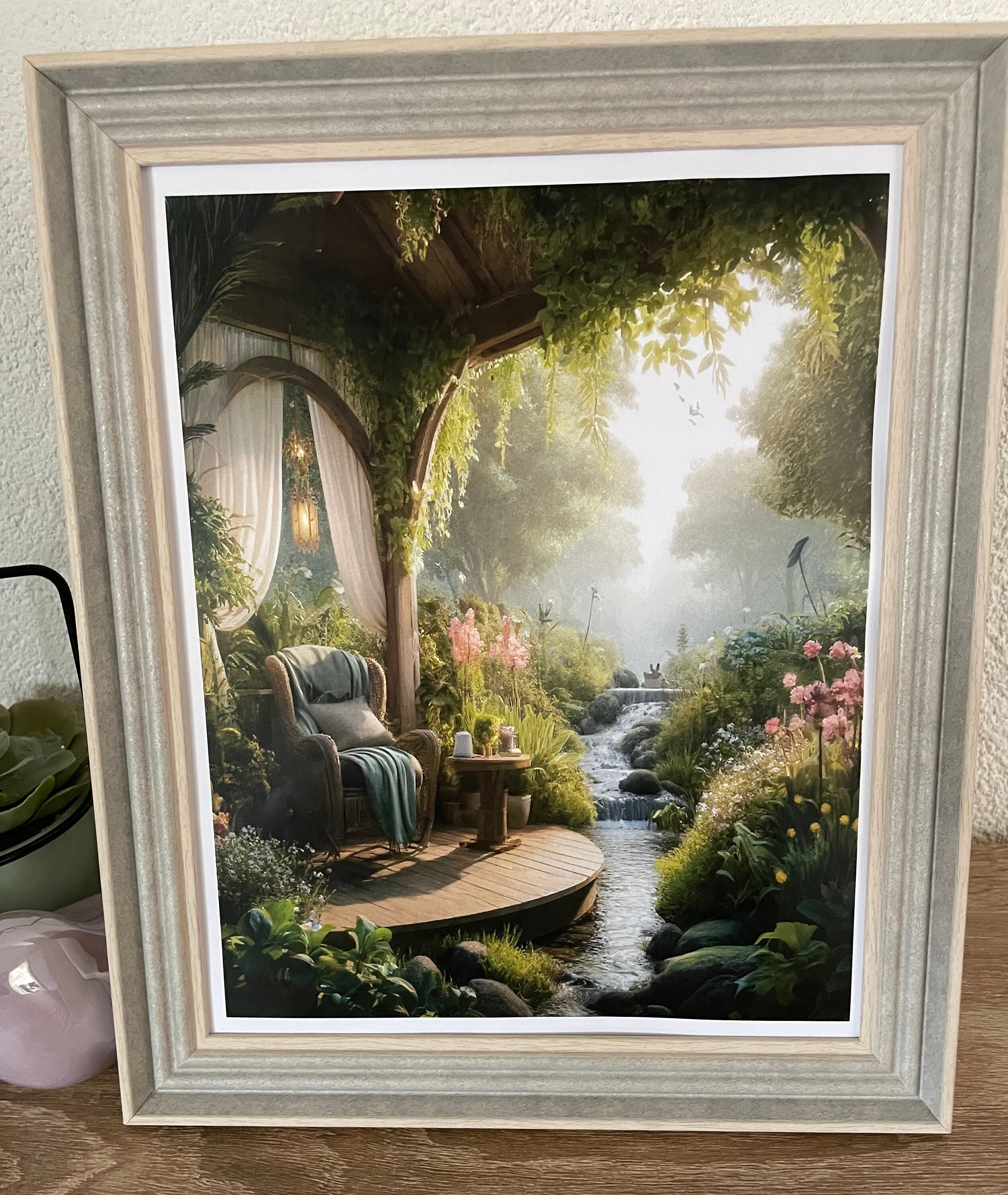 Nature Smooth Poster, AI Generated Artwork, up to A2, Calming Wall Art ...