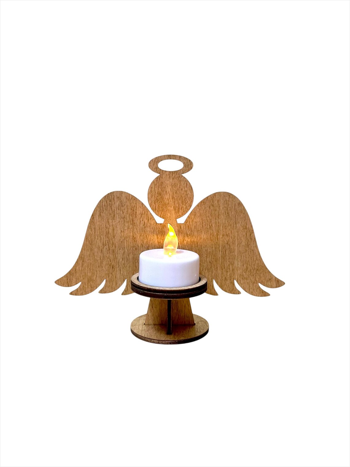 Laser Cut Tea Angel With Wide Wings – Digital File - Etsy
