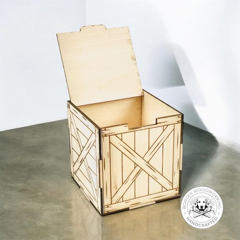 Precision-cut Wooden Crate Box CNC Digital File - Etsy