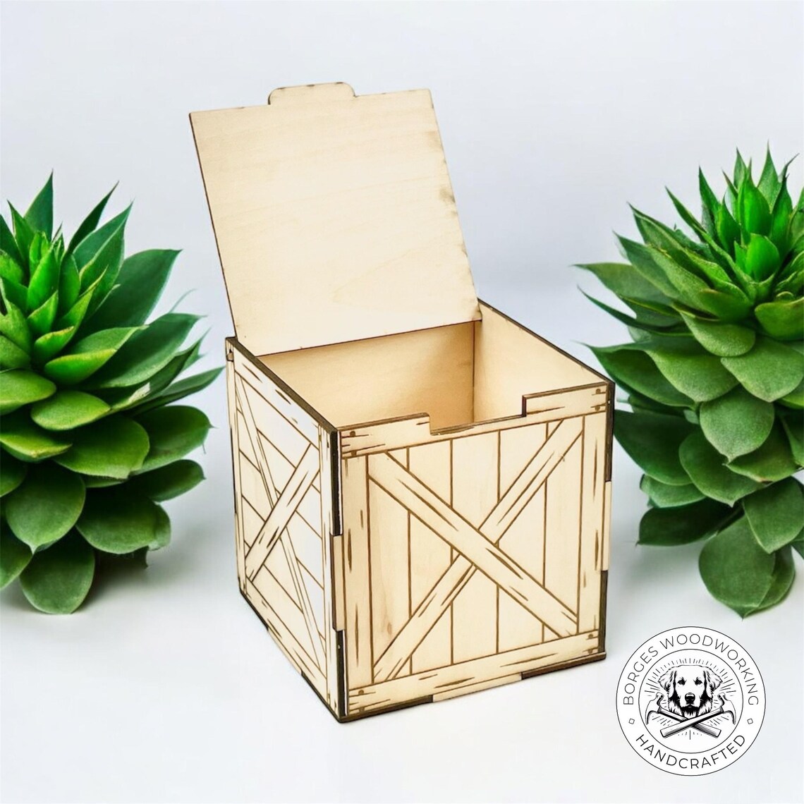 Precision-cut Wooden Crate Box CNC Digital File - Etsy