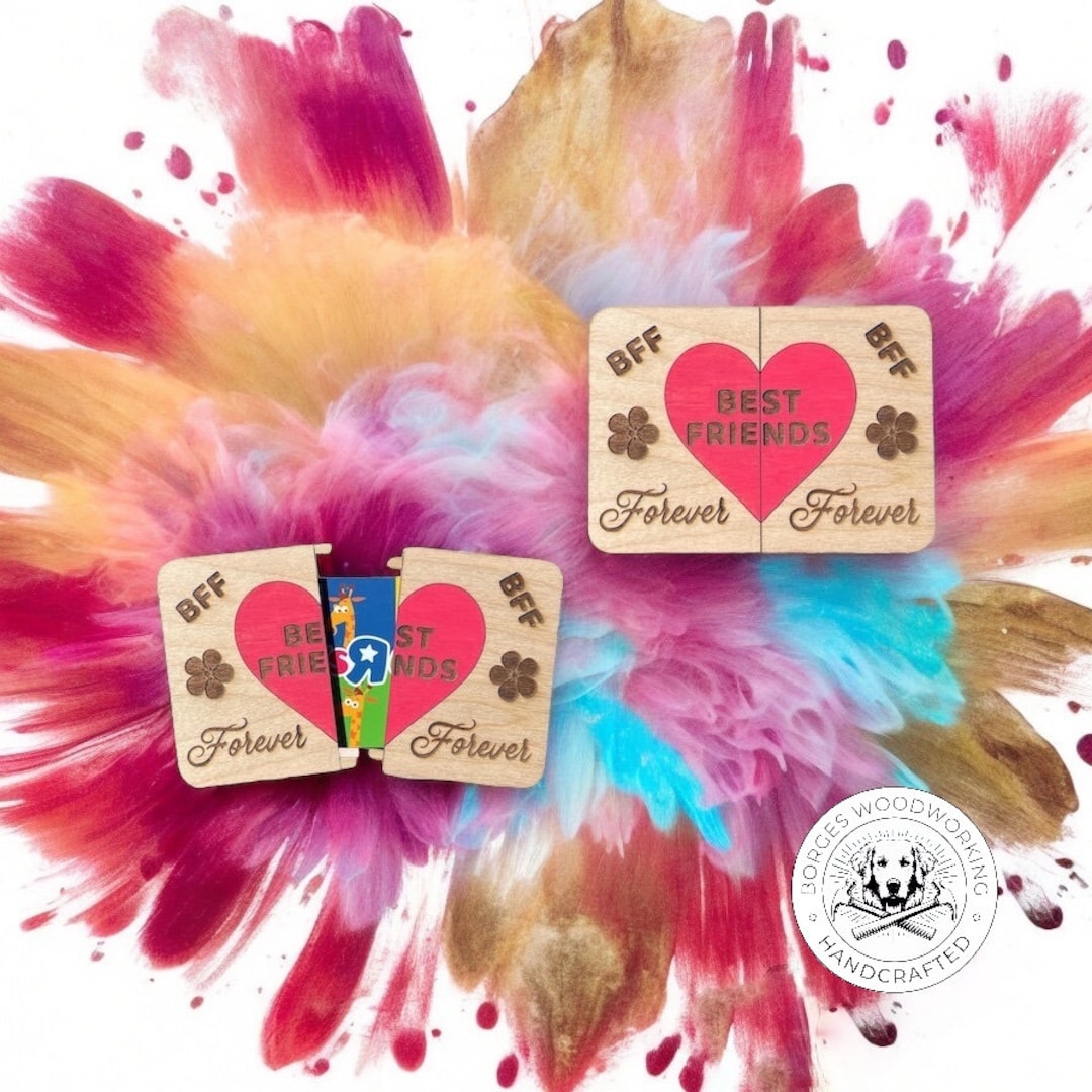 Best Friends Gift Card Holder, Laser Cut File, Gift Card SVG, Gift Card ...