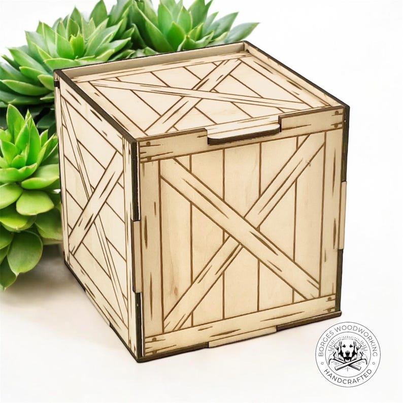 Precision-cut Wooden Crate Box CNC Digital File - Etsy