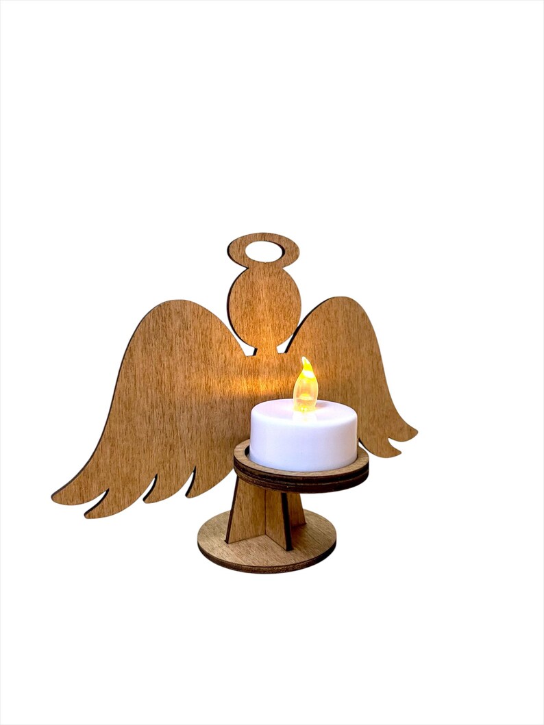Laser Cut Tea Angel With Wide Wings – Digital File - Etsy