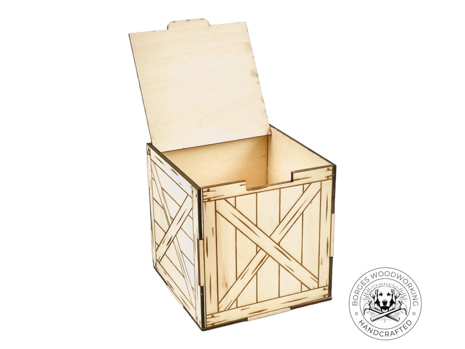 Precision-cut Wooden Crate Box CNC Digital File - Etsy