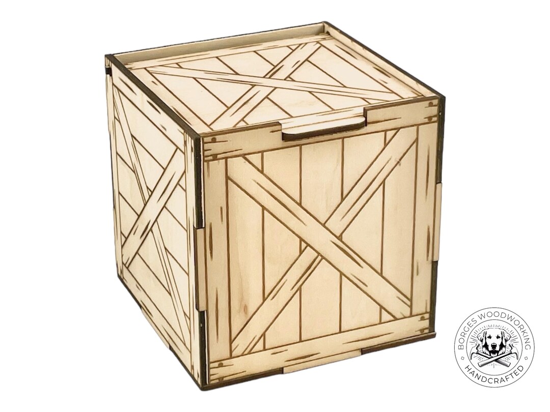 Precision-cut Wooden Crate Box CNC Digital File - Etsy