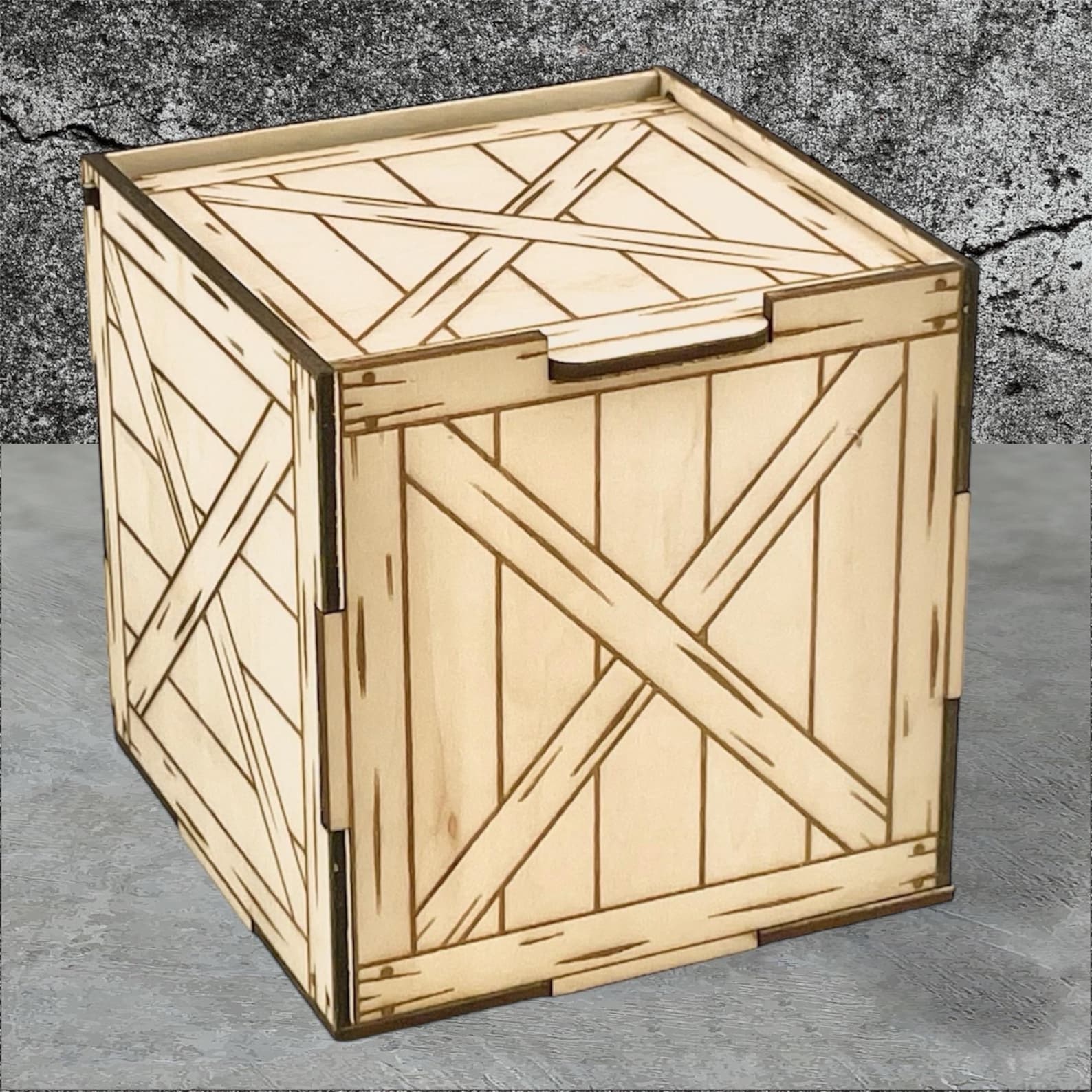 Precision-cut Wooden Crate Box CNC Digital File - Etsy