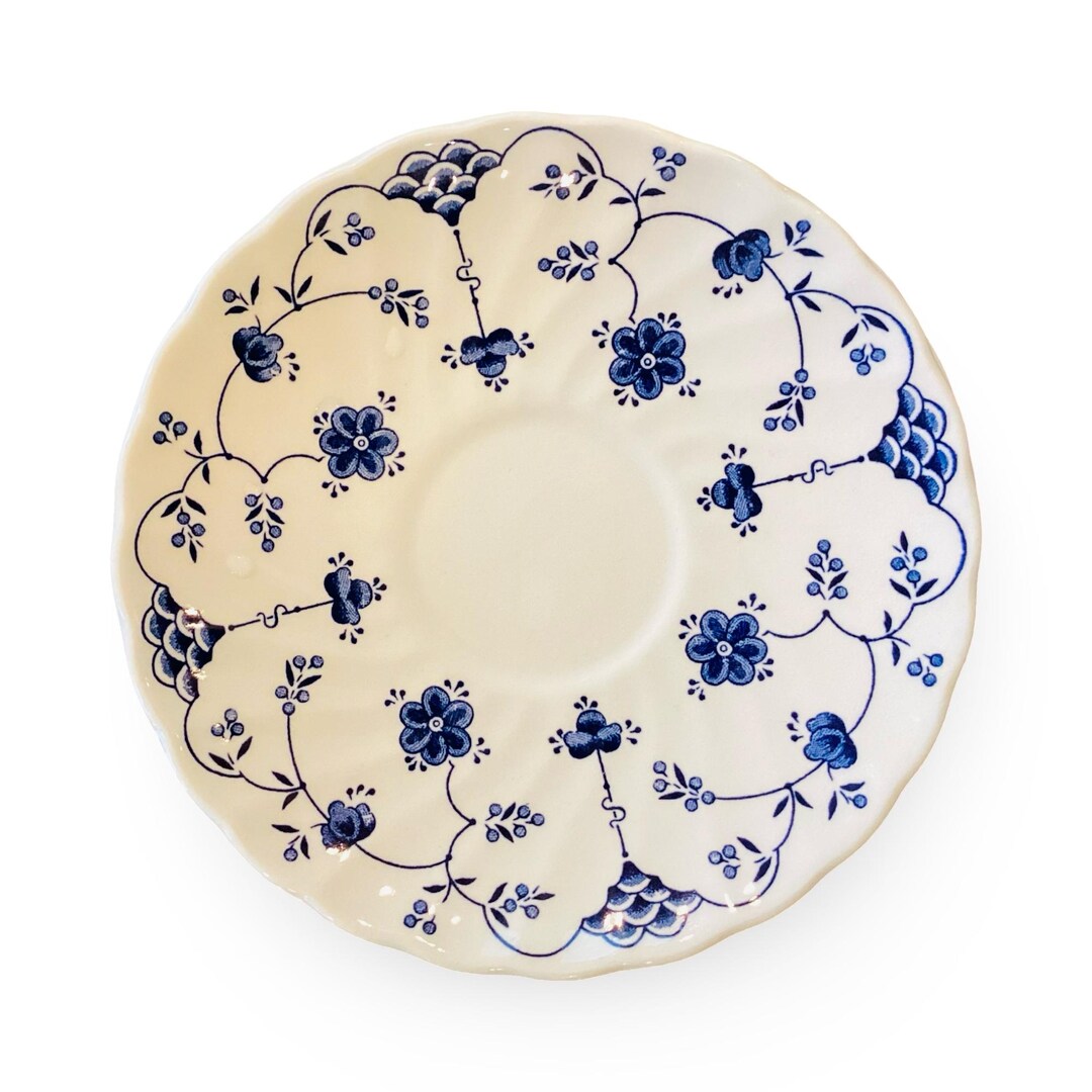 The Churchill Georgian Collection Blue & White Tea Saucer, England, Set ...