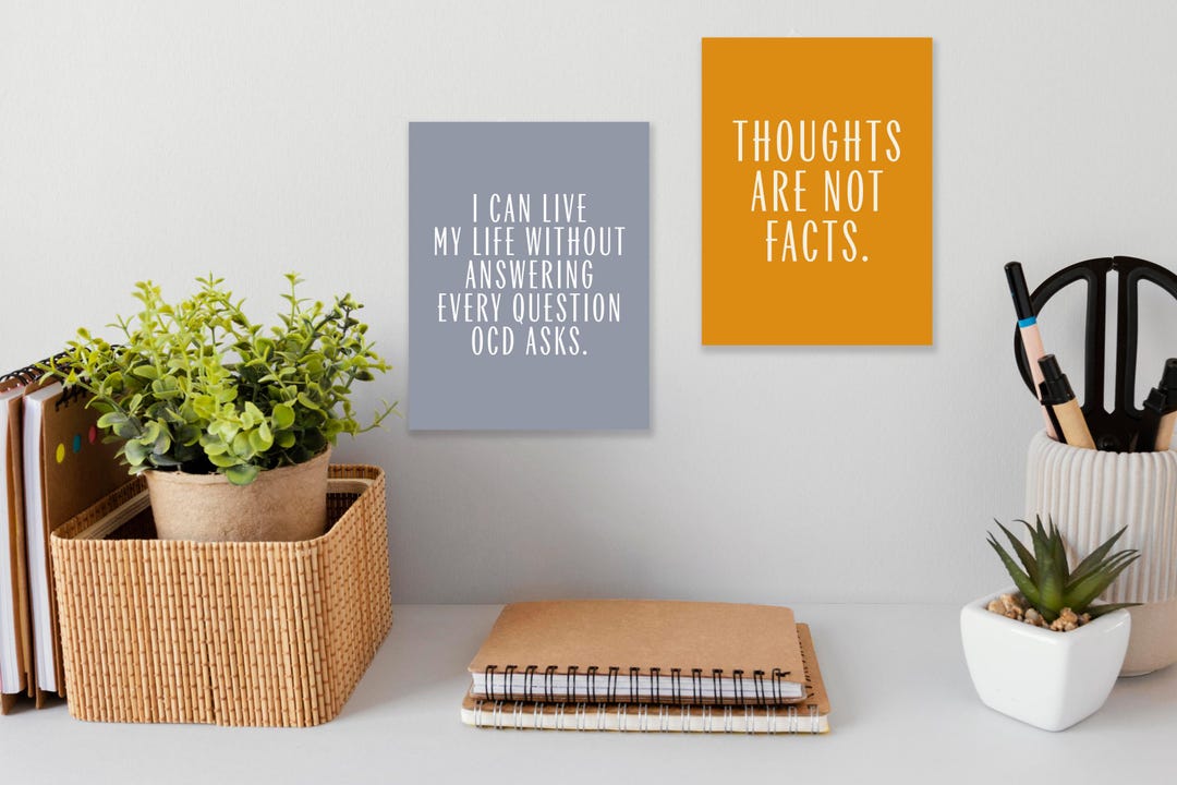 Printable OCD Affirmation Cards, Obsessive Compulsive Disorder ...