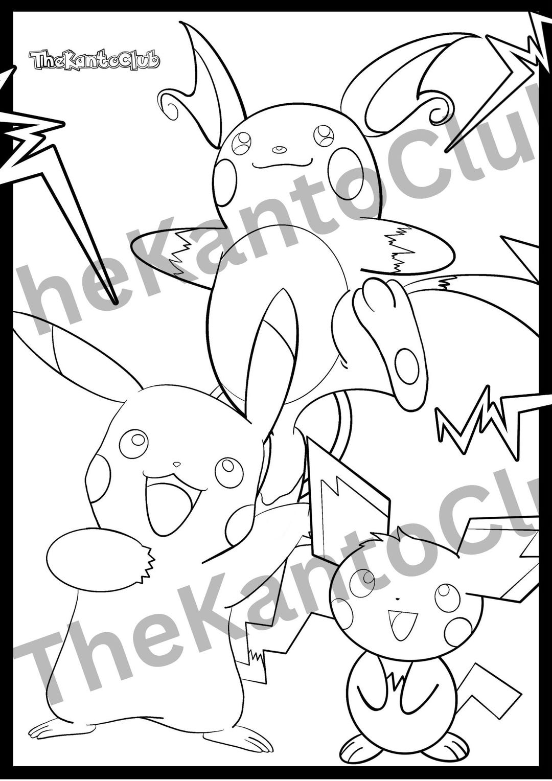 Pokemon Colouring Sheets - Etsy