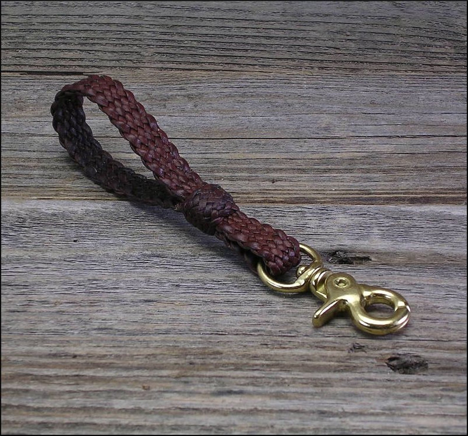 Leather Braid Keychain - Etsy