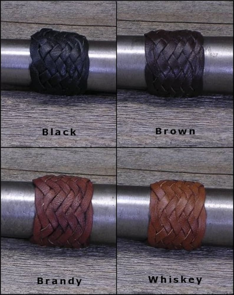 Braided Kangaroo Lace Leather Bracelet - Etsy