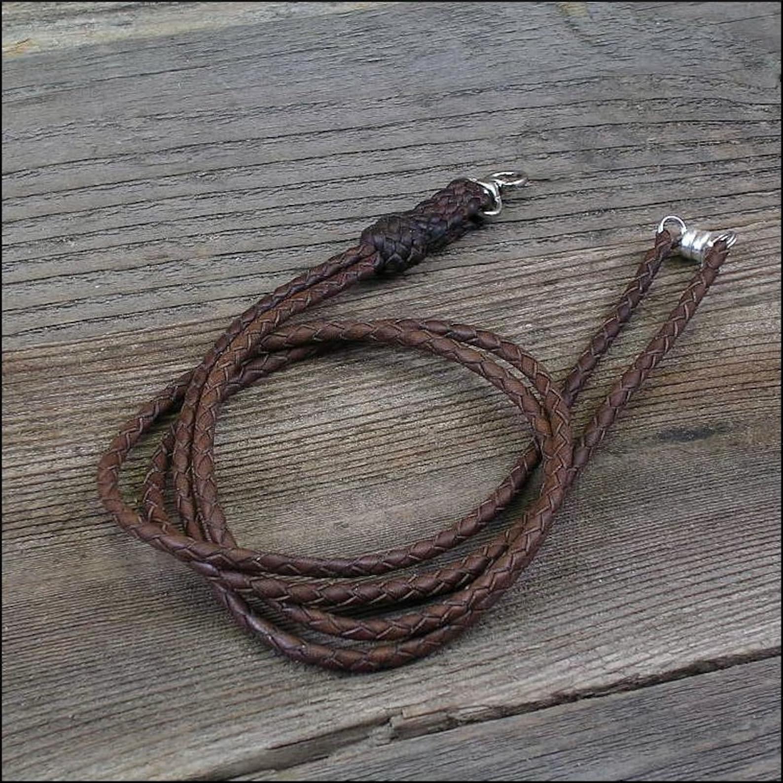 Break Away Braided Leather ID Lanyard - Etsy