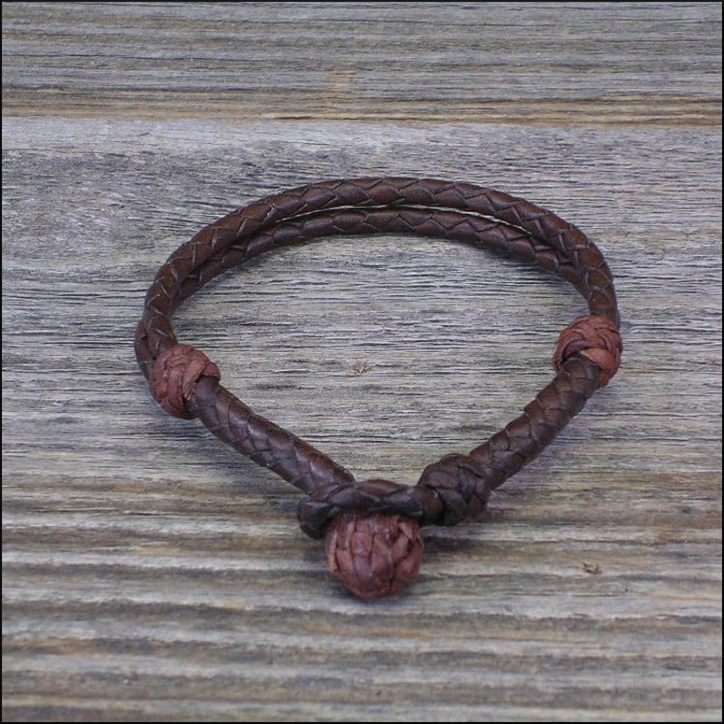 Braided Leather Bracelet - Etsy