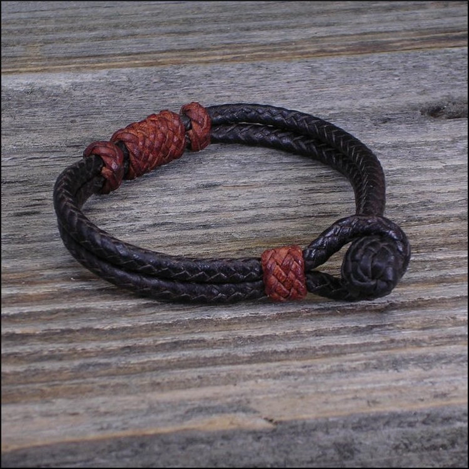 Braided Kangaroo Lace Leather Bracelet - Etsy