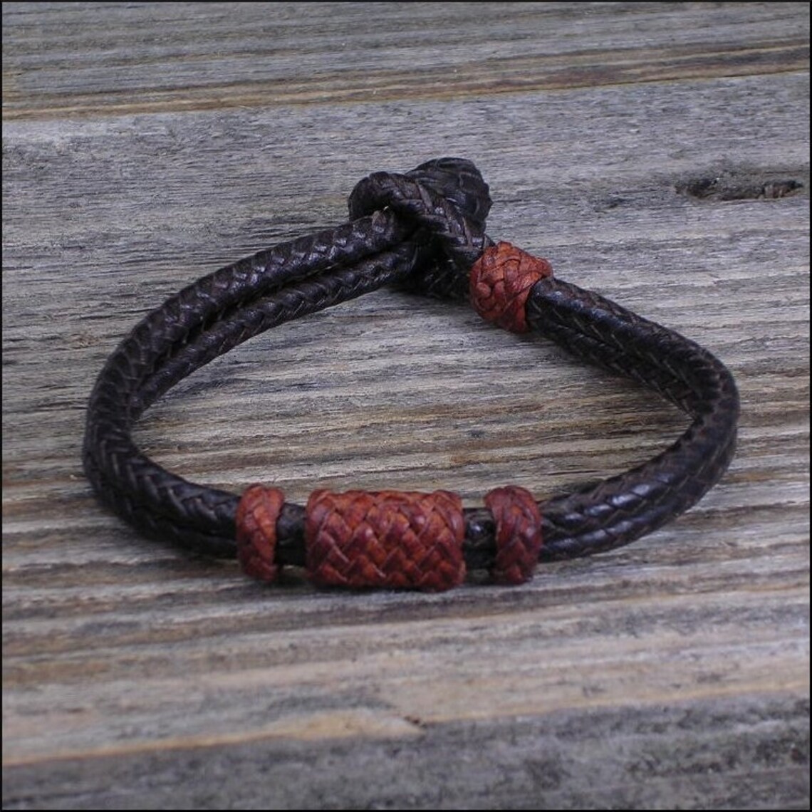 Braided Kangaroo Lace Leather Bracelet - Etsy