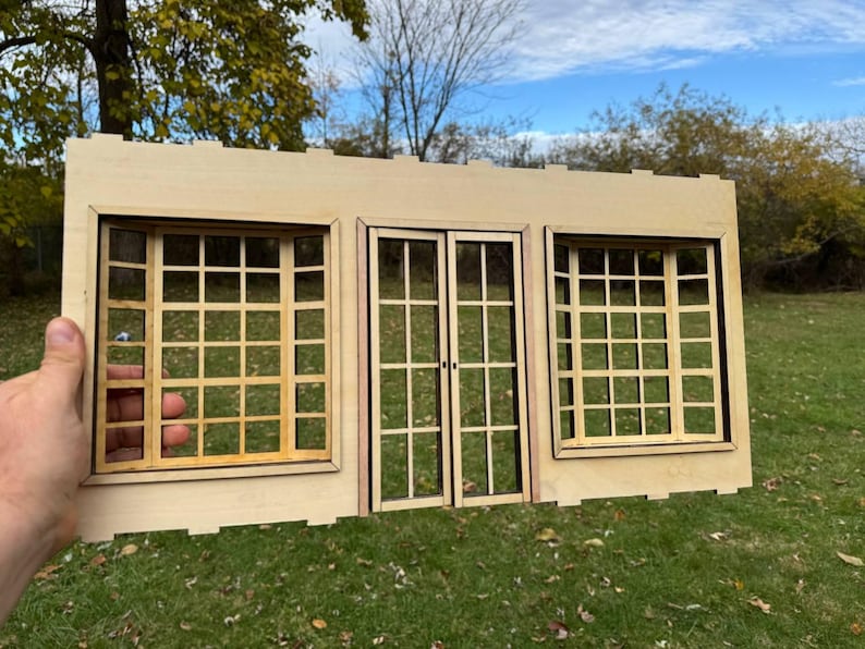 Modular Bay Window Dollhouse Wall | 1/6 & 1/12 Scale Room Box - Etsy