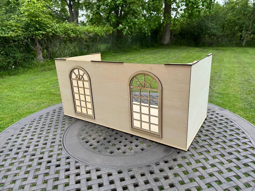 Dollhouse Room Box With Arched Windows – 1\6 & 1:12 Stackable Miniature ...