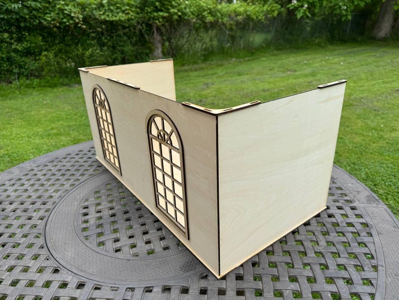 Dollhouse Room Box With Arched Windows – 1\6 & 1:12 Stackable Miniature ...